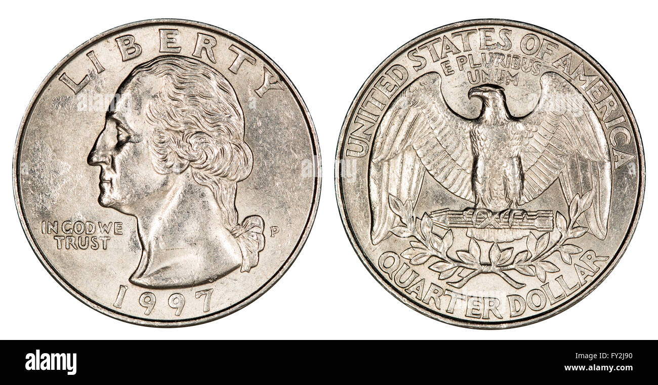 quarter dollar coin Stock Photo - Alamy