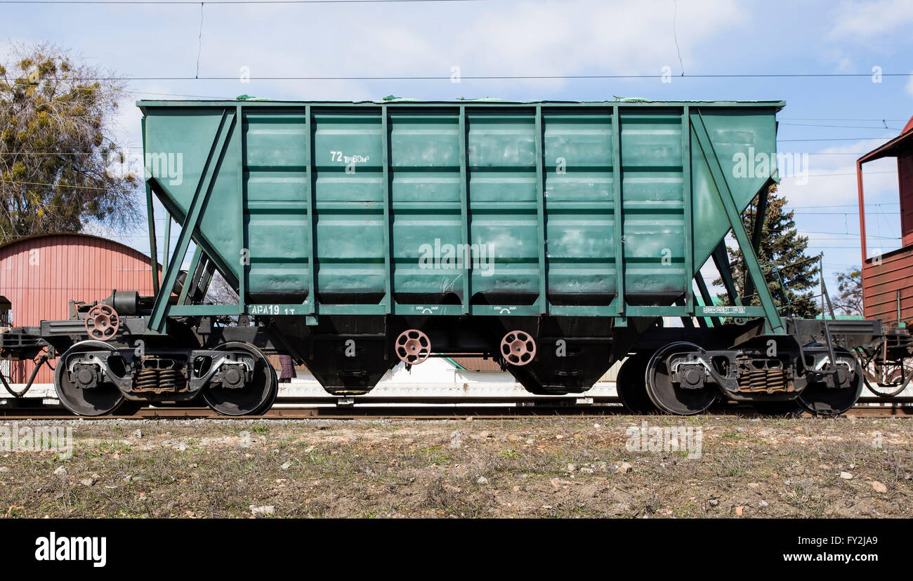 railway freight wagon Stock Photo - Alamy