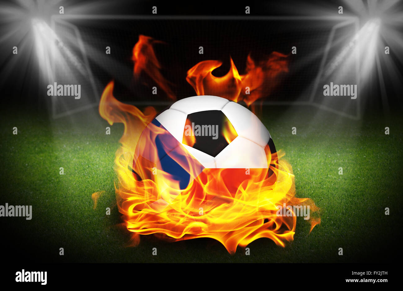 Soccer ball on fire hi-res stock photography and images - Alamy