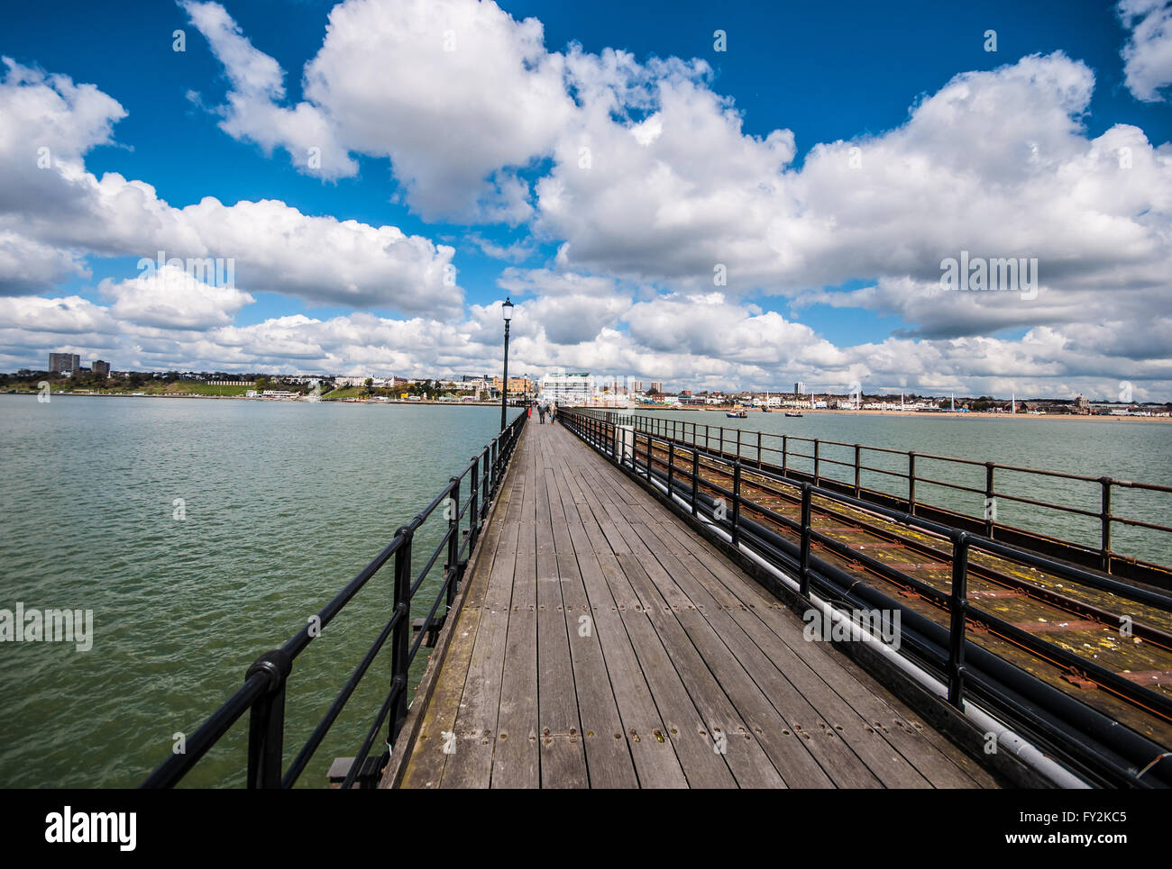 Southend Pier is a major landmark in Southend. Extending 1.34 mile into ...