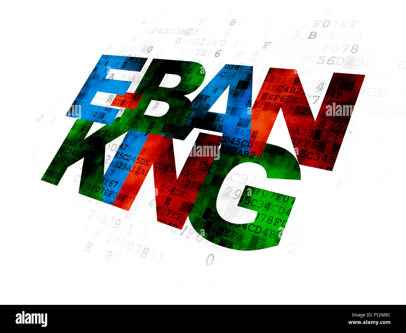 Money concept: E-Banking on Digital background Stock Photo - Alamy