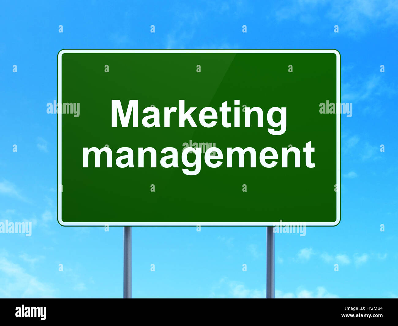 Advertising concept: Marketing Management on road sign background Stock ...