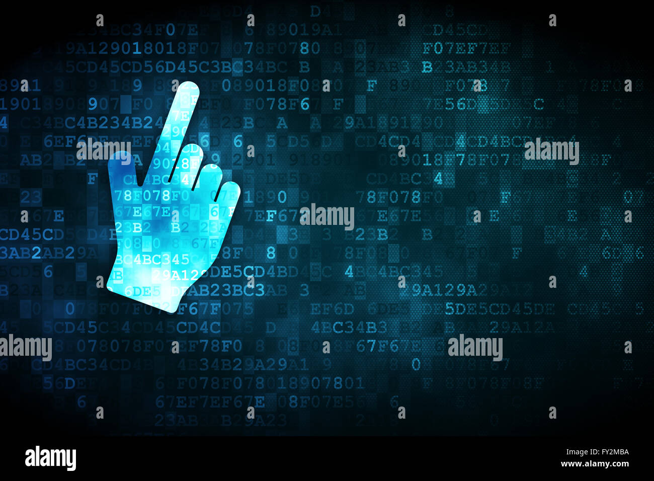 Marketing concept: Mouse Cursor on digital background Stock Photo - Alamy
