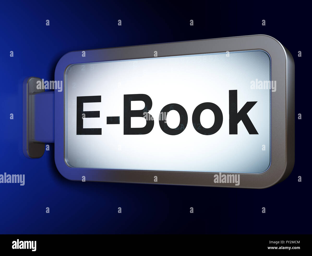 Education concept: E-Book on billboard background Stock Photo - Alamy