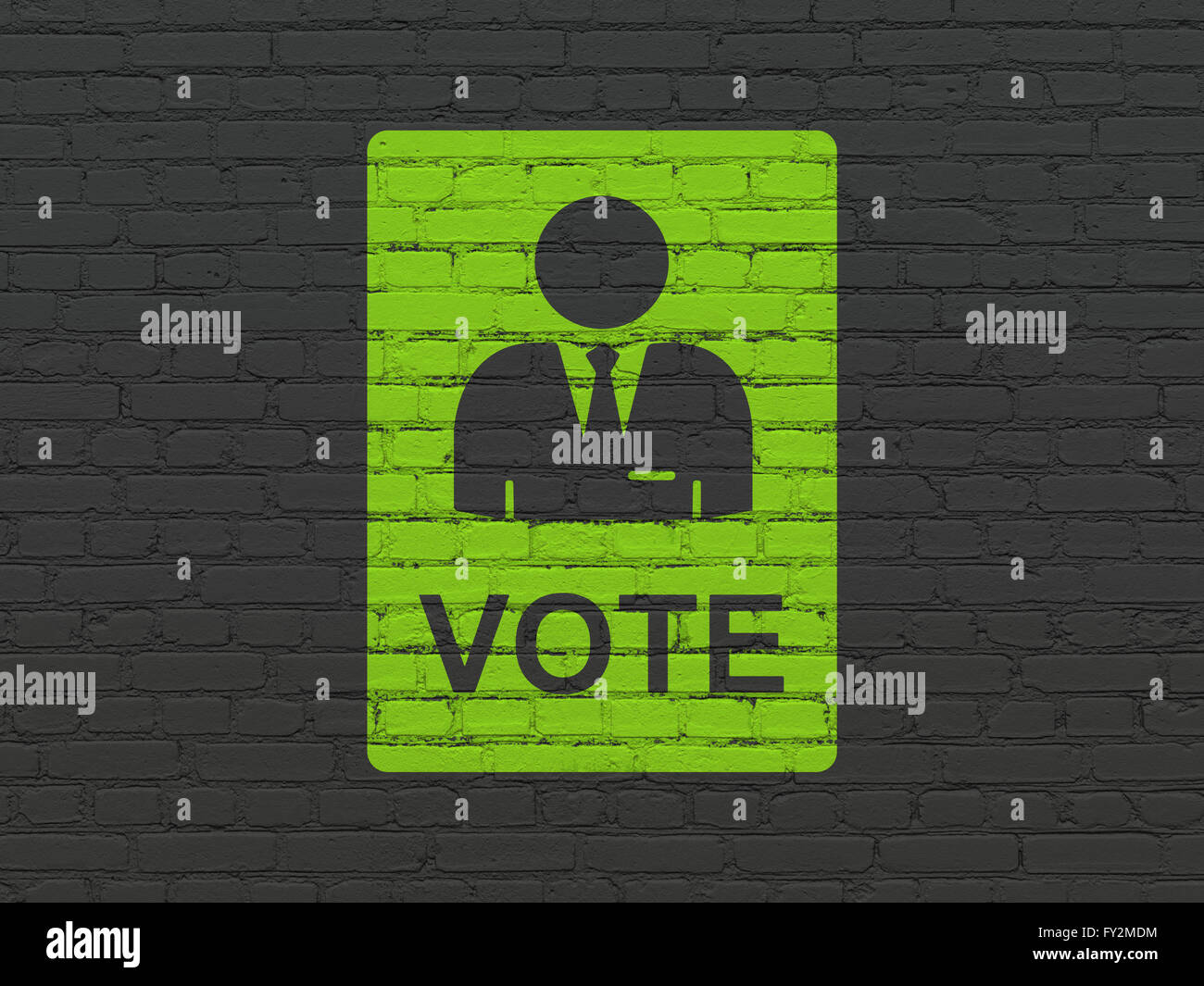 Political concept: Ballot on wall background Stock Photo - Alamy