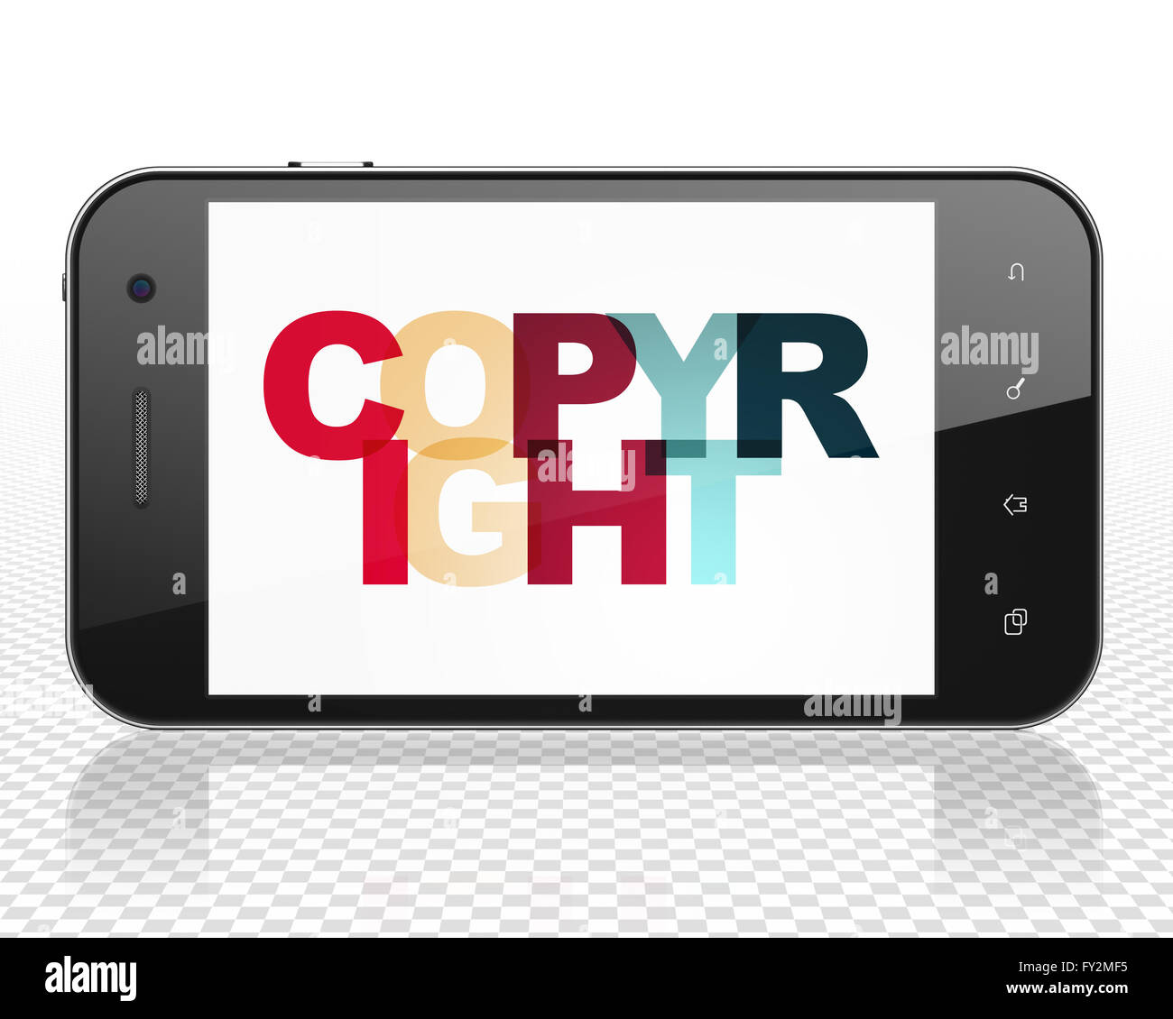 Law concept: Smartphone with Copyright on display Stock Photo - Alamy