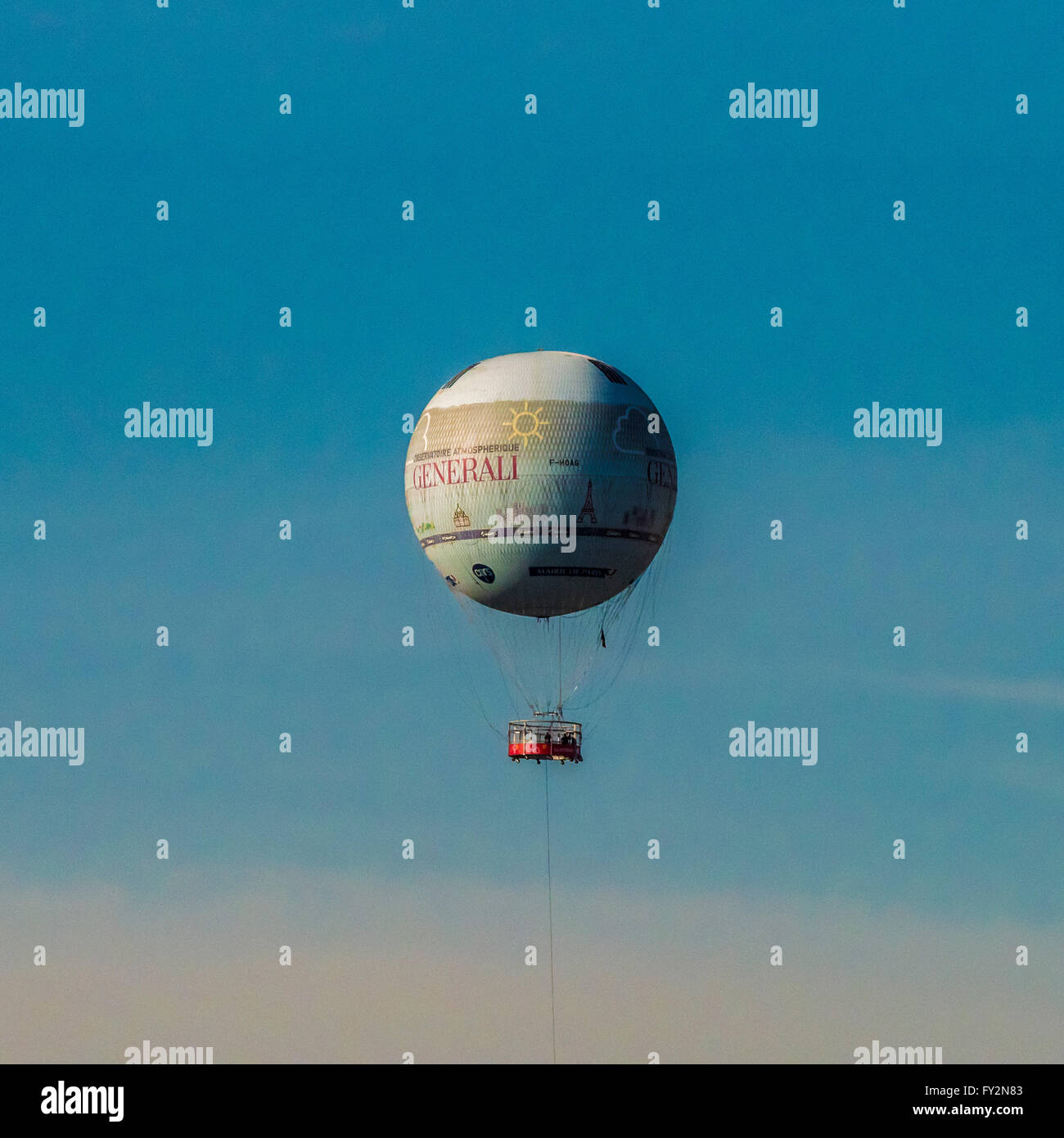 Balloon Generali in Parc Andre Citroen, Paris, France Stock Photo - Alamy