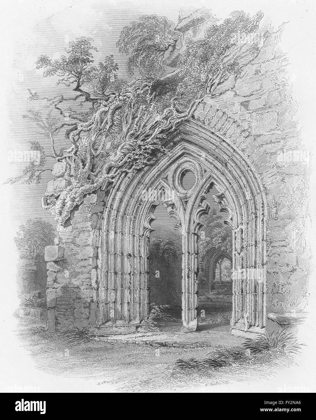 Abbey tintern Black and White Stock Photos & Images - Alamy
