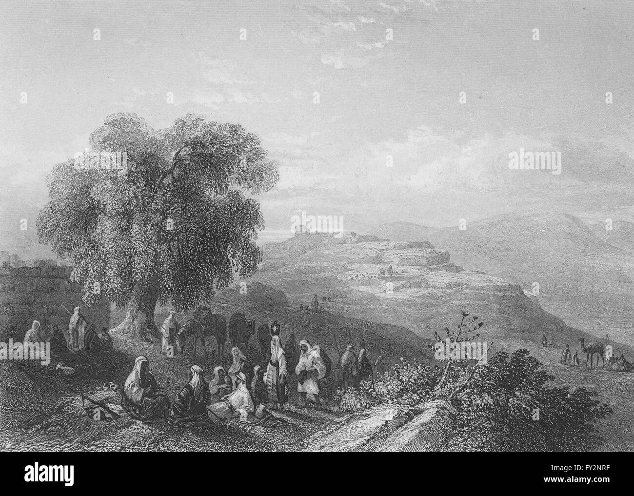 ISRAEL: Seilun, Shiloh-Bartlett, antique print 1847 Stock Photo - Alamy