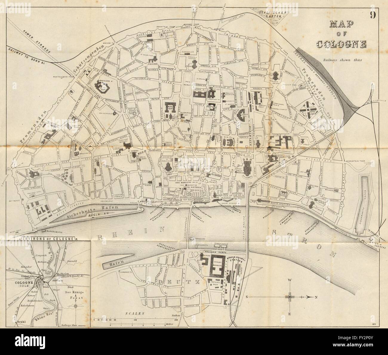 Koln map High Resolution Stock Photography and Images - Alamy