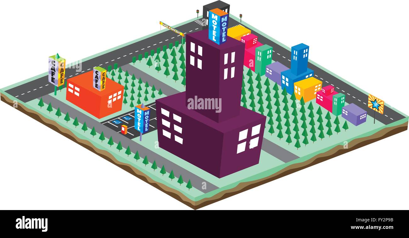 isometric cartoon city Stock Vector Image & Art - Alamy