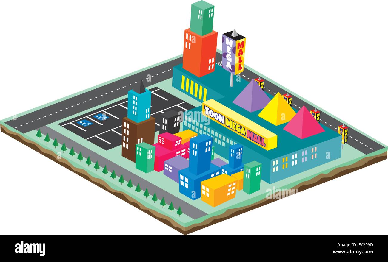 isometric cartoon city Stock Vector Image & Art - Alamy