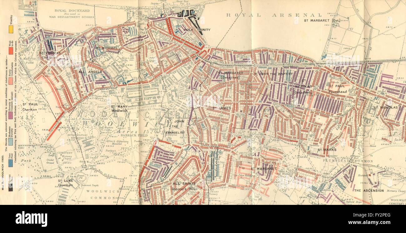 Woolwich charles booth poverty map hi-res stock photography and images ...
