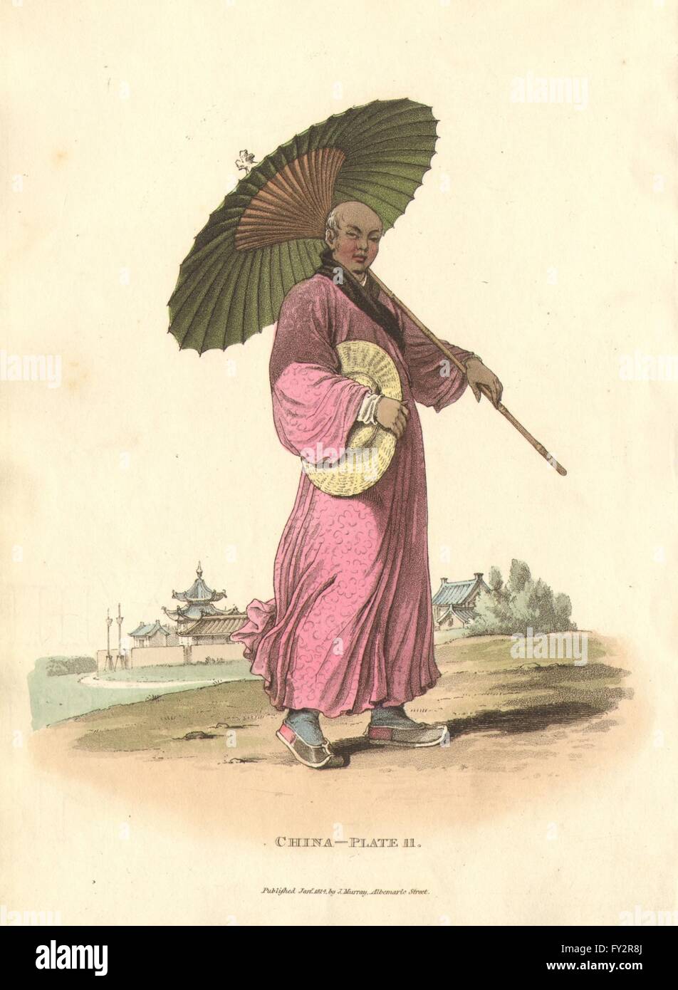 CHINA.Bonze(Bhikkhu-Buddhist monk).Fo sect.Parasol Umbrella.ALEXANDER ...