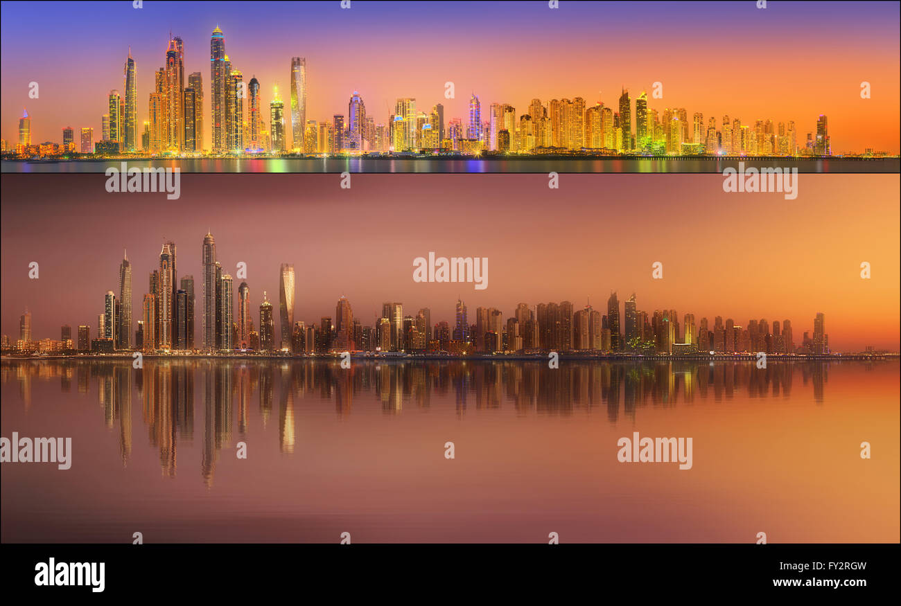 Beautiful cityscape set and collage of Dubai, UAE Stock Photo - Alamy