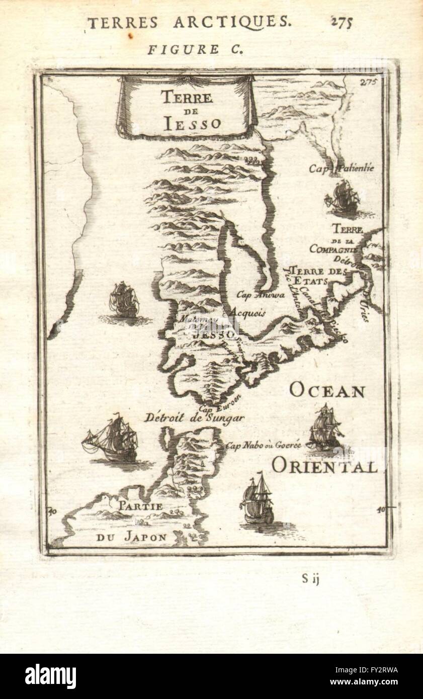 JAPAN:Terre de Yesso(Hokkaido).Sungar(Tsugaru)strait.Honshu.MALLET ...