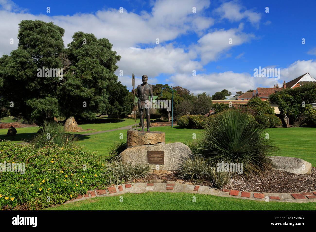 Mokare statue, Alison Hartman Gardens, Albany, Western Australia Stock ...