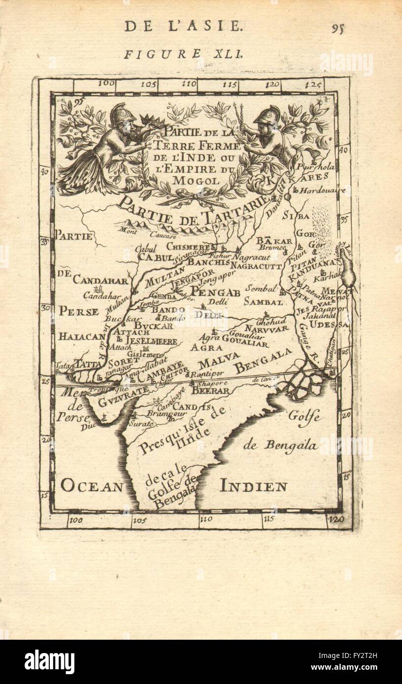 MOGHUL EMPIRE: India Afghanistan &c. Delhi Agra. Mughal Mogul. MALLET ...