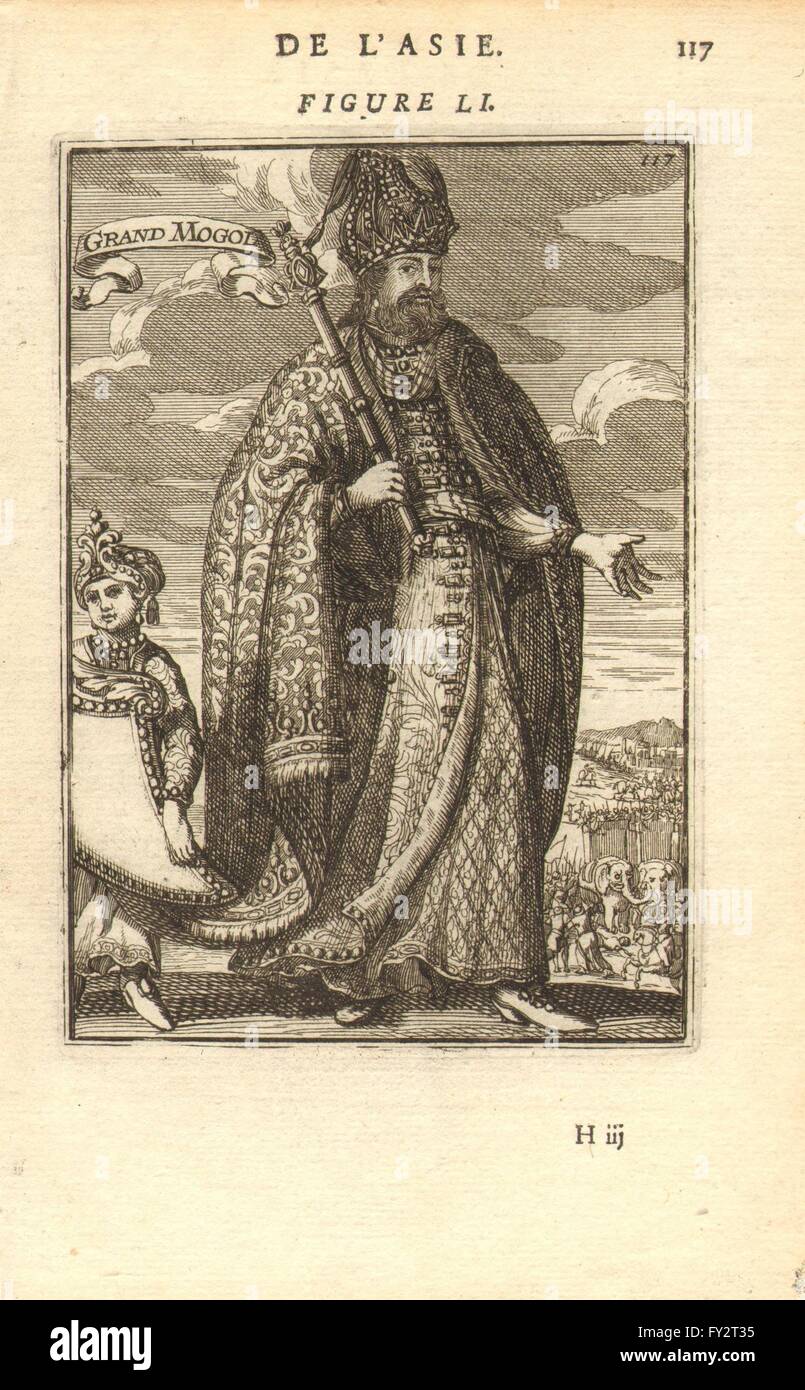 MUGHAL EMPEROR AURANGZEB: Mogul Moghul Empire. 'Grand Mogol'. India ...