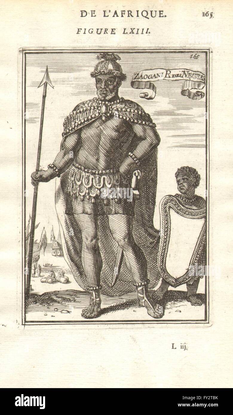 TIMBUKTU: Dendi King of Tombut. 'Zaogani Roi des Negres'. W Africa ...