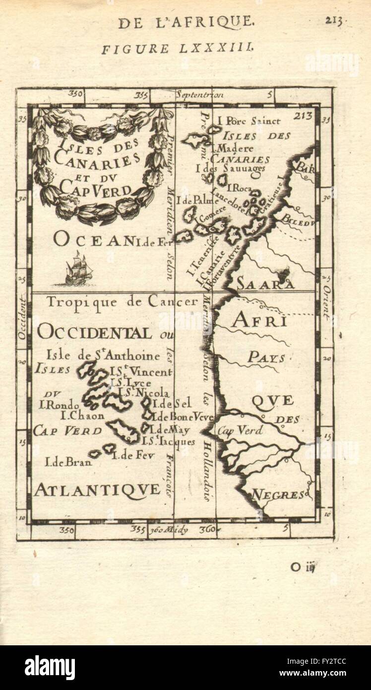 MACARONESIA: Canarias Canary Madeira & Cape/Cabo Verde islands.MALLET ...