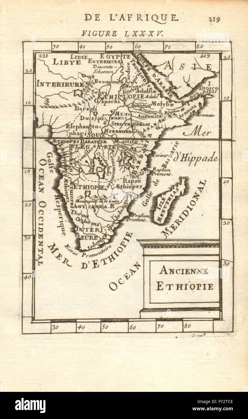 SUB-SAHARAN AFRICA: 'Ancienne Ethiopie'. Ancient Ethiopia. MALLET, 1683 ...