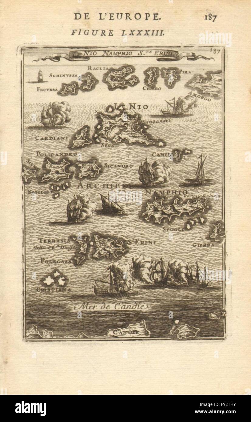 CYCLADES: Ios Anafi Santorini/Thira Irakleia Schinousa. Greece.MALLET ...