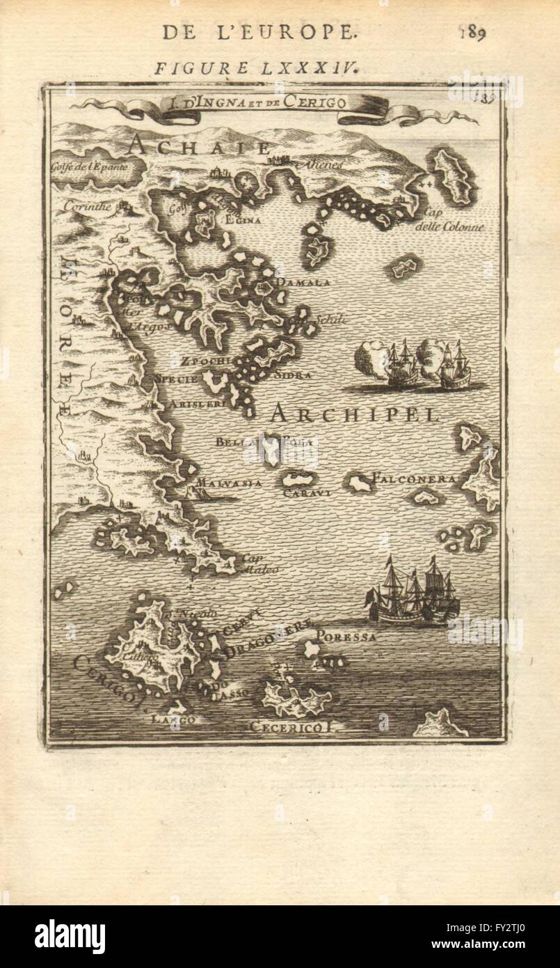 SARONIC ISLANDS & KYTHIRA: Aegina Spetses Hydra Poros. Greece. MALLET ...