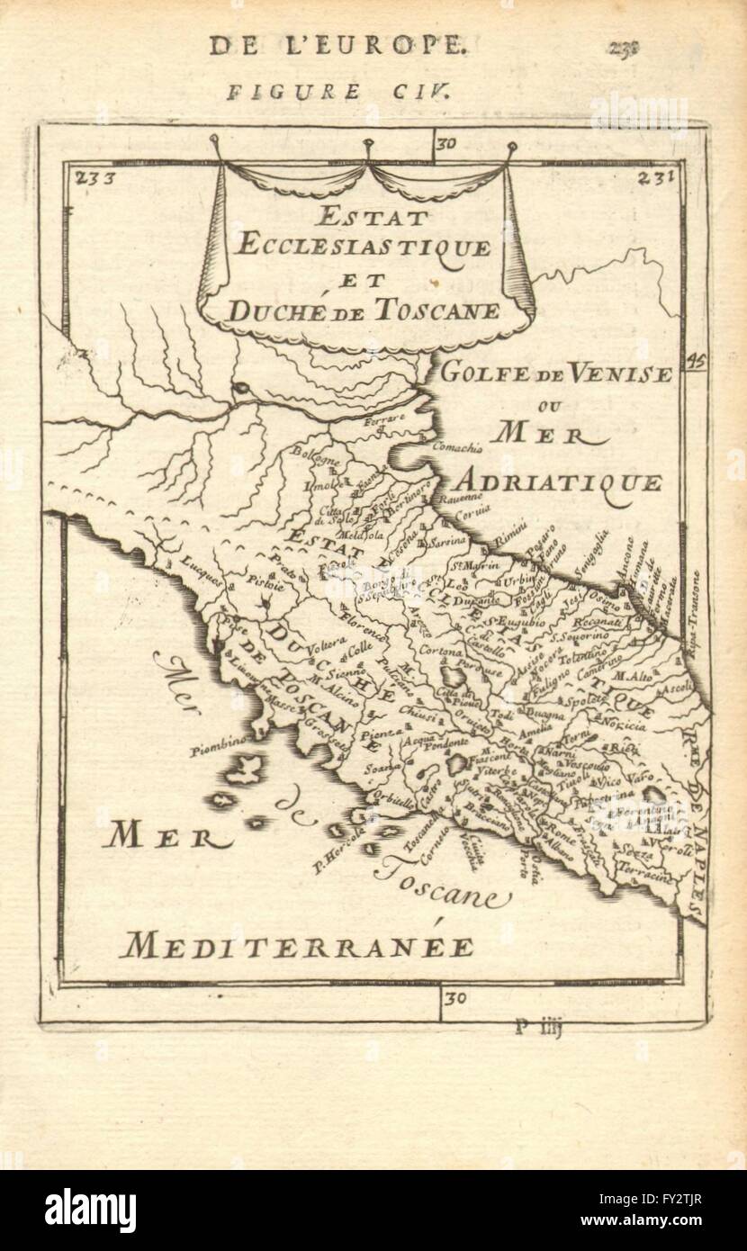 Vintage central italy map hi-res stock photography and images - Alamy