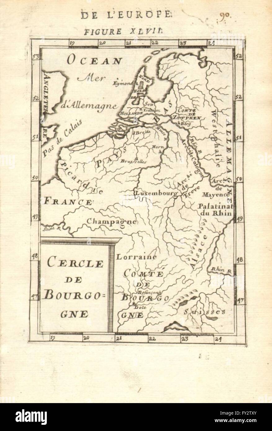 BENELUX & NE FRANCE: Burgundy. Comté/'Cercle de Bourgogne'. MALLET ...
