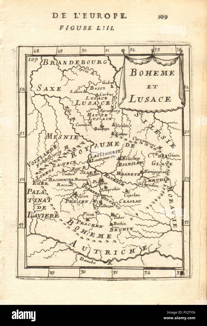 CZECH REPUBLIC:Bohême(Bohemia)Lusace(Lusatia,Lausitz).Čechy.MALLET ...