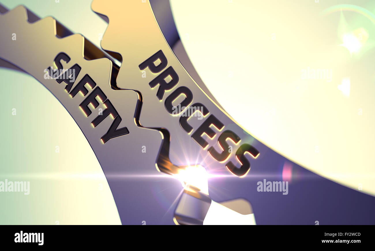 Process Safety on the Golden Metallic Cog Gears Stock Photo - Alamy