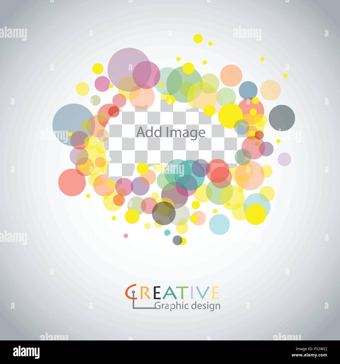 Framework made by colorful circles. Concept for graphic design Stock ...