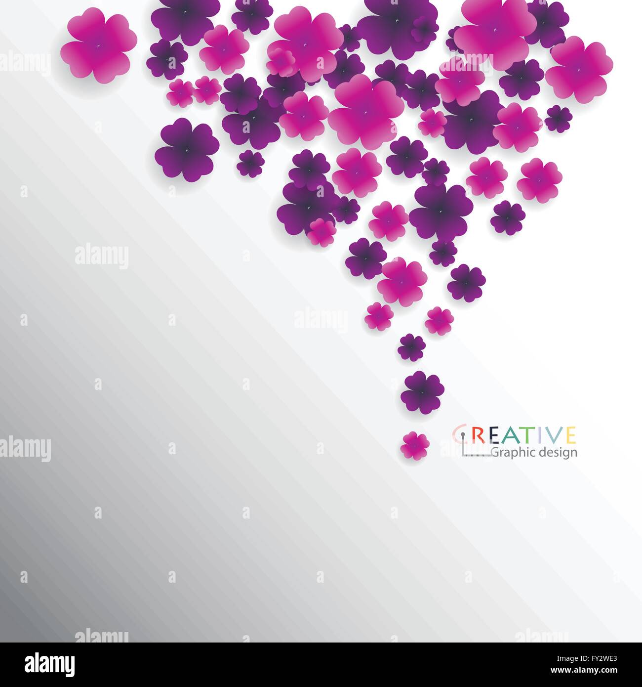 Background violet and pink flowers. Concept for graphic design Stock ...