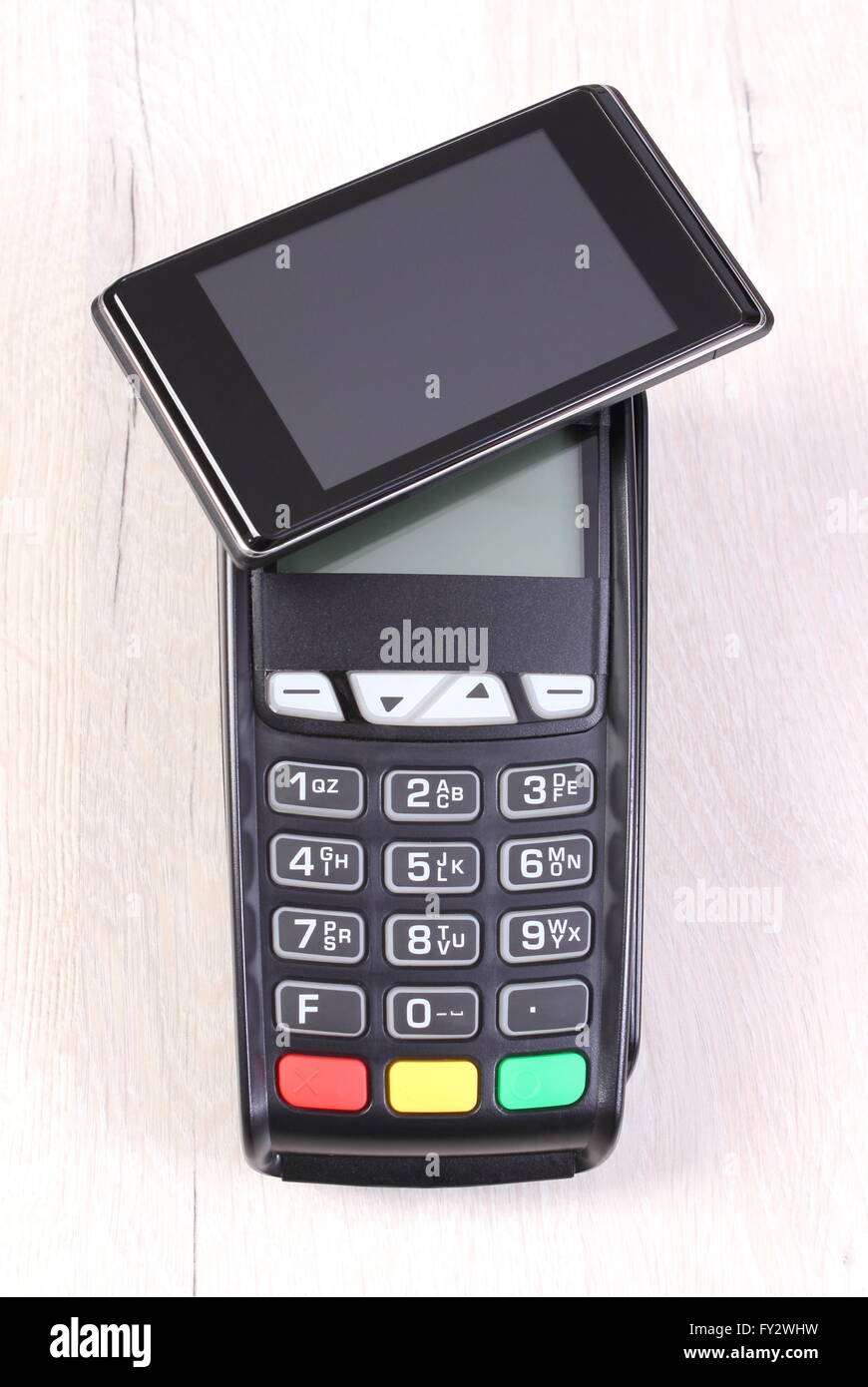 Credit card reader, payment terminal and mobile phone with NFC ...