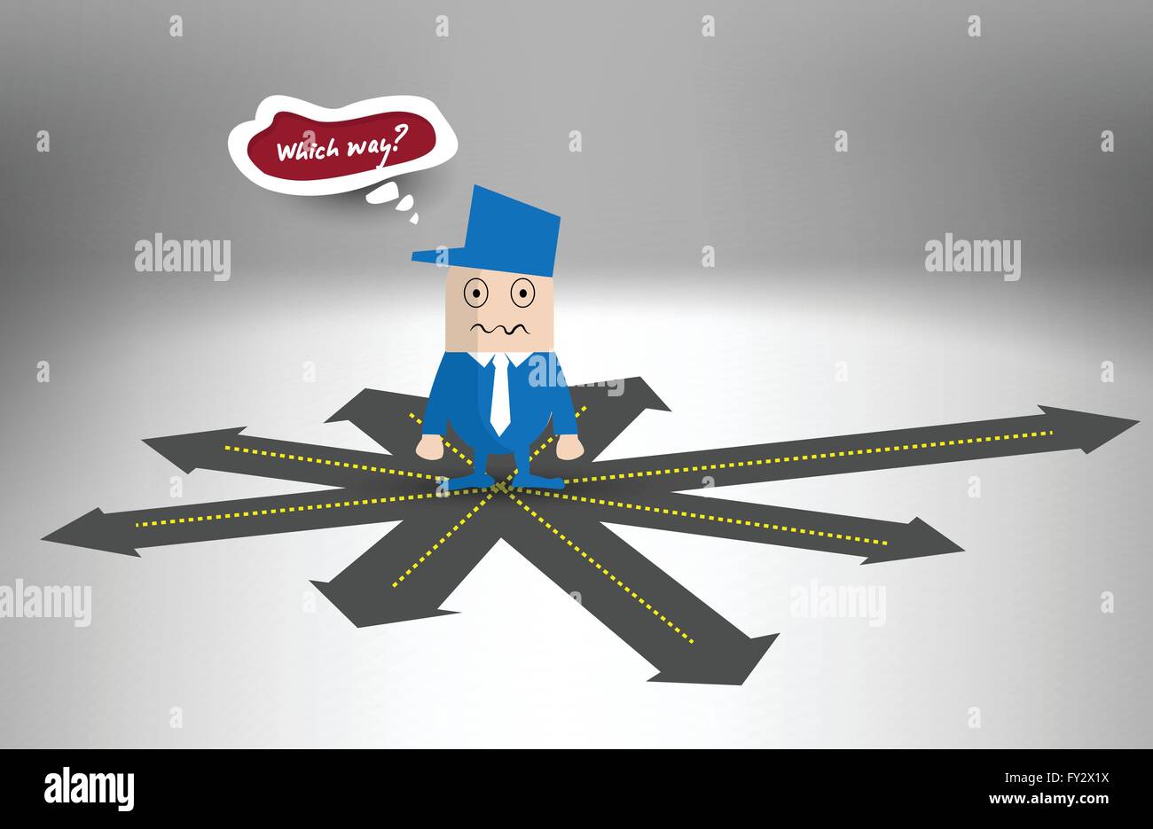 Cartoon confused man bubble Stock Vector Images - Alamy