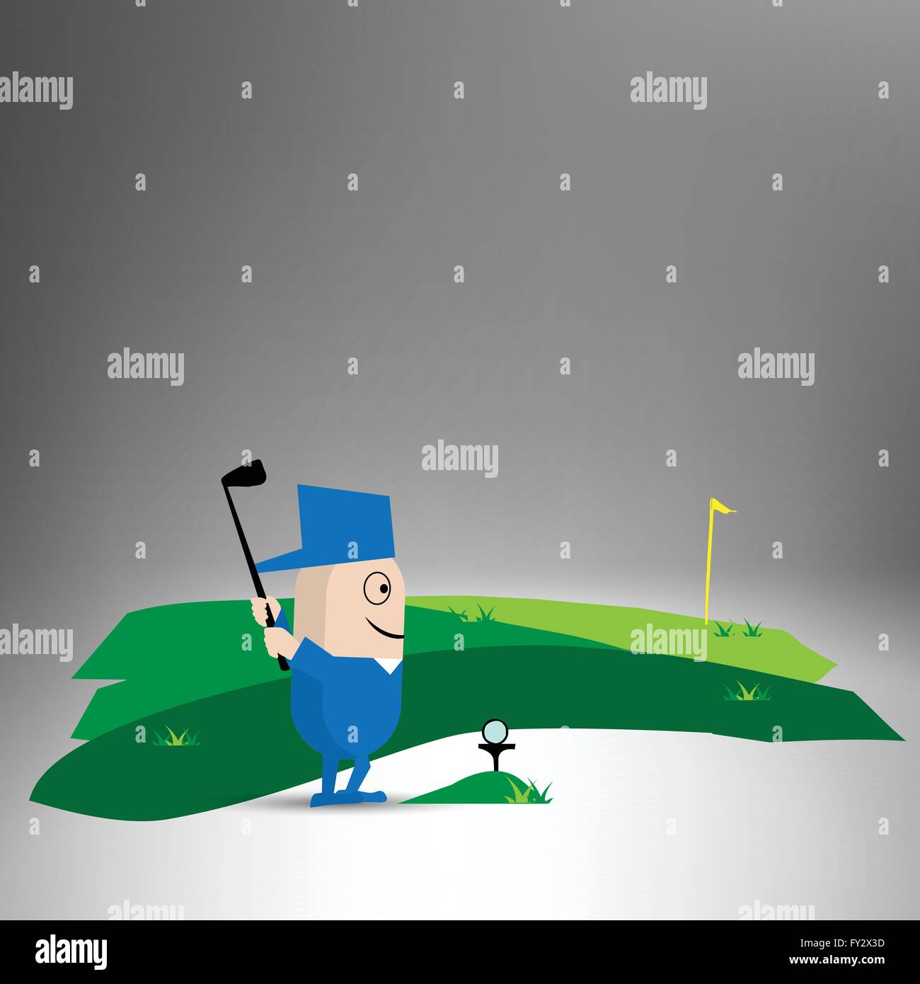 Young golf player cartoon Stock Vector Images - Alamy