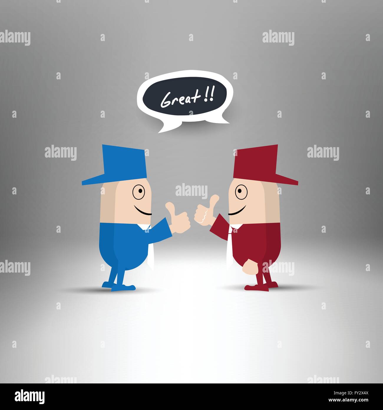 Praise Each Other Stock Vector Image & Art - Alamy