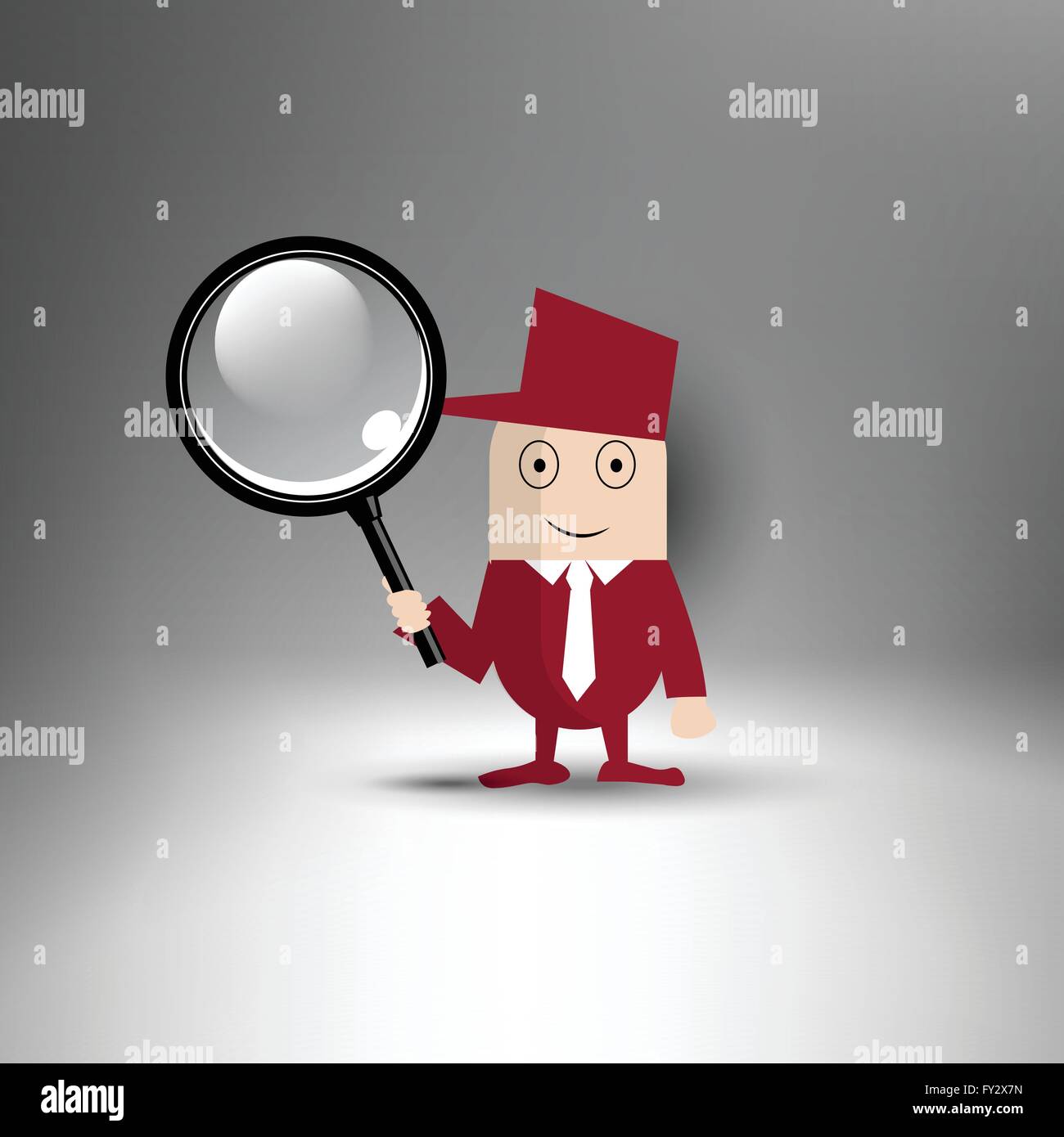 Man holding magnifier Stock Vector Image & Art - Alamy