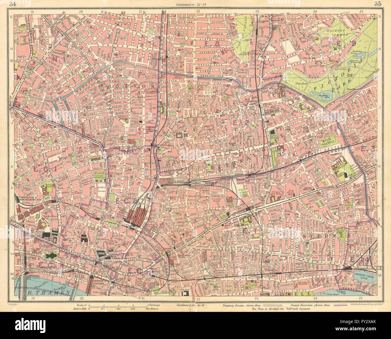 LONDON E: Islington Bethnal Green Hoxton City Stepney Shadwell, 1925 ...