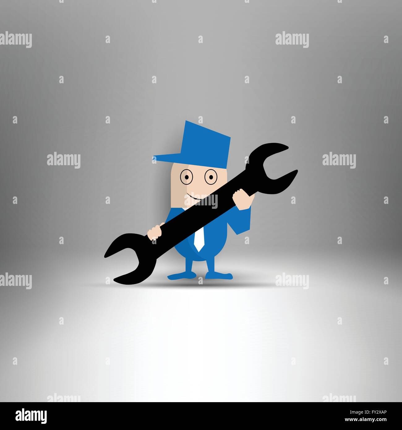 Man holding tool Stock Vector Image & Art - Alamy