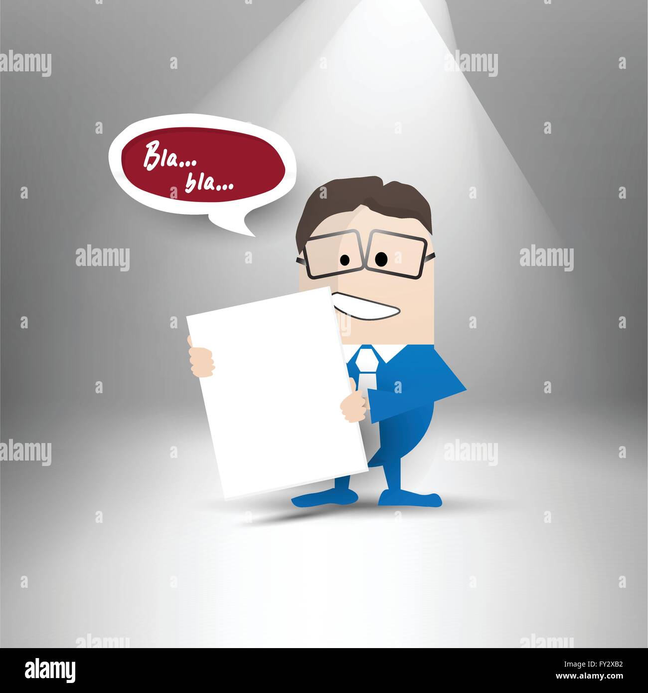 Cartoon illustration man holding paper hi-res stock photography and ...