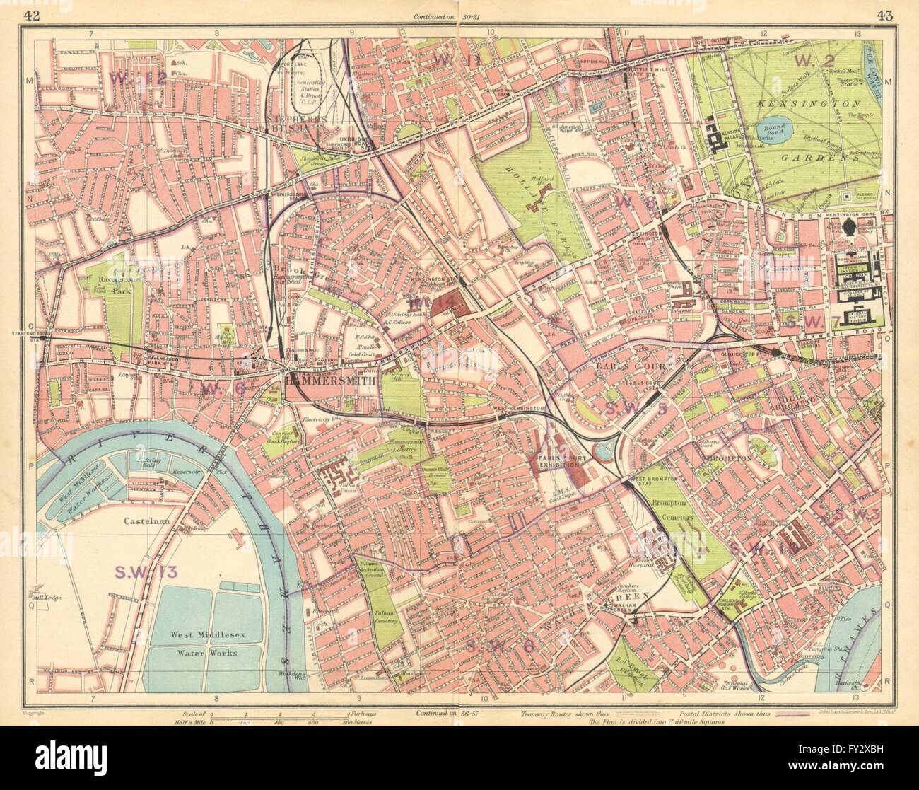 LONDON:Hammersmith Kensington Shepherds Bush Earls Court Notting Hill ...