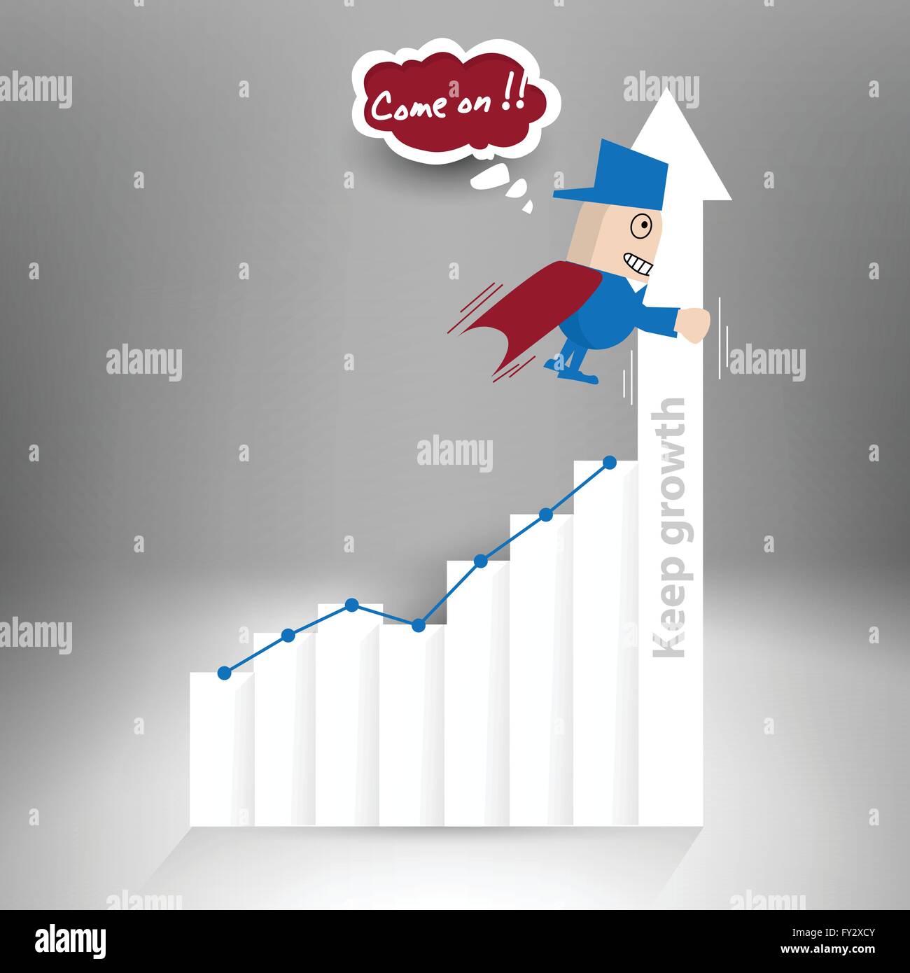 Economic growth cartoon hi-res stock photography and images - Alamy