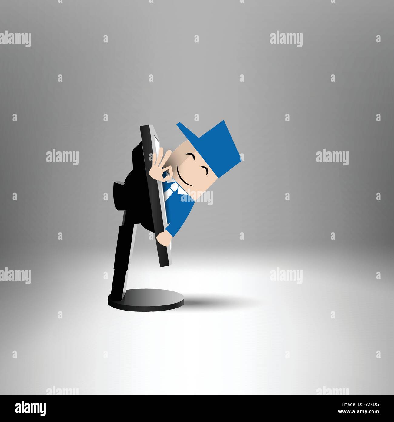 Hand coming out of computer Stock Vector Images - Alamy