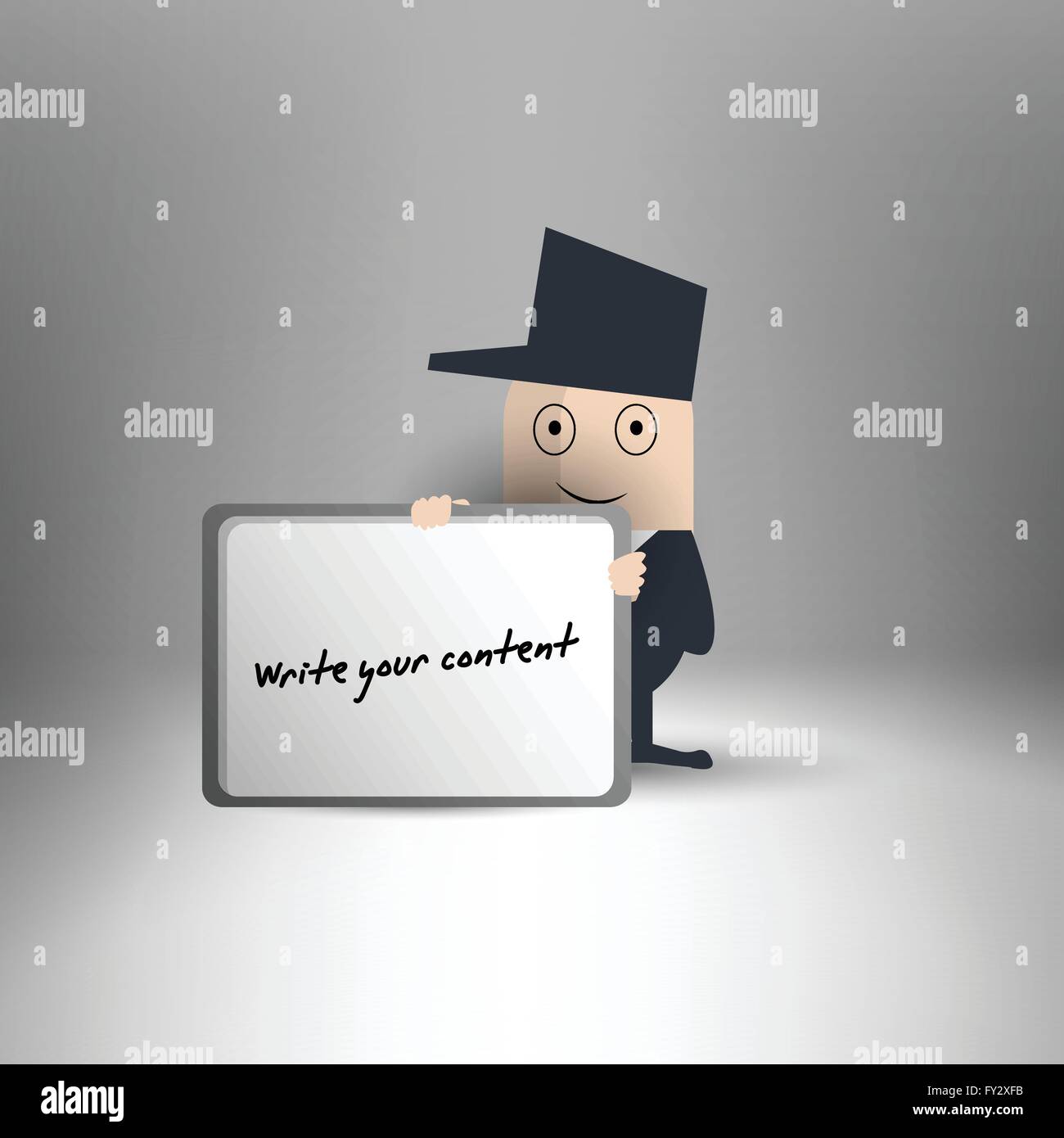 Standing white board presentation Stock Vector Images - Alamy