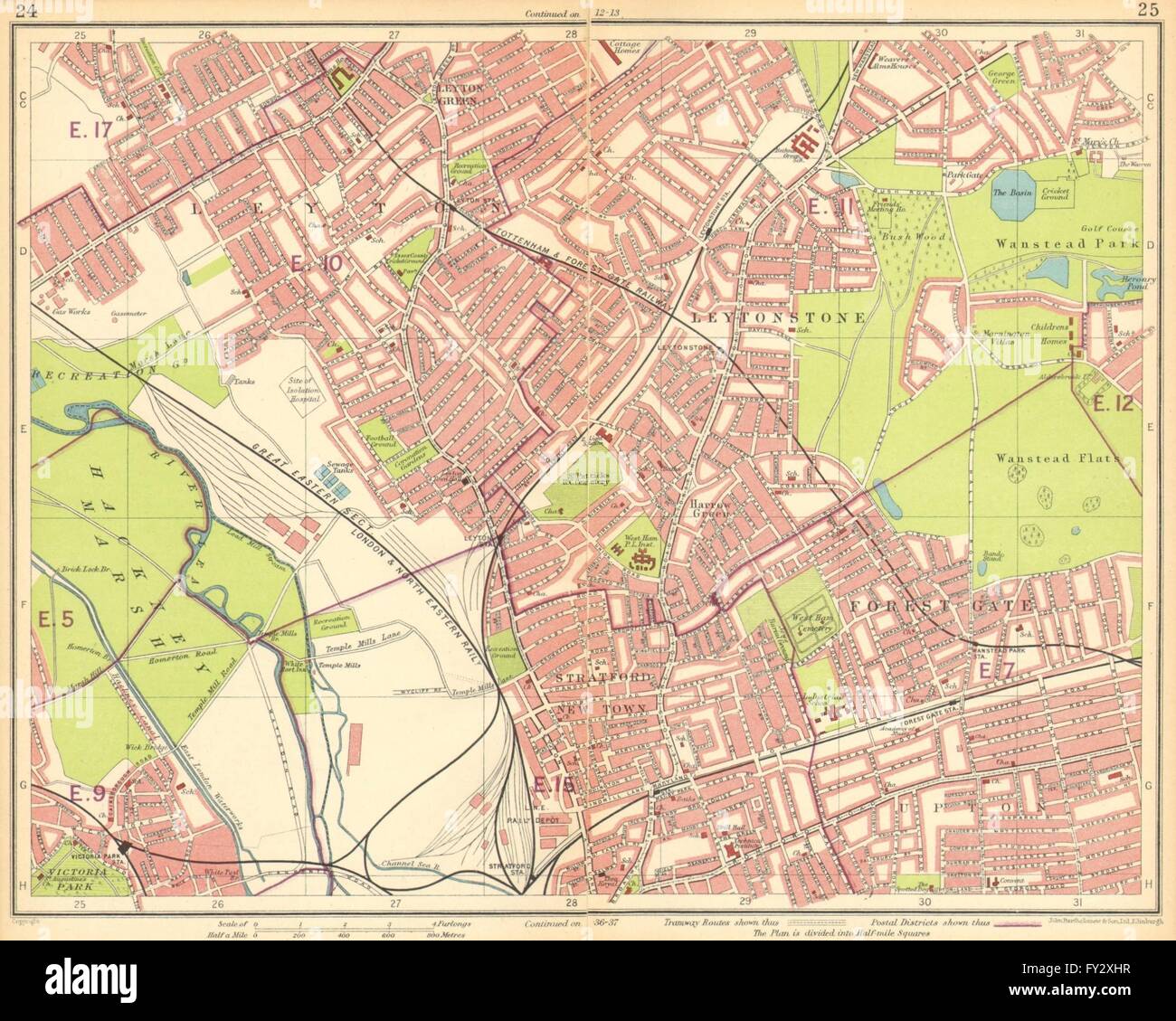 LONDON NE:Leyton Leytonstone Stratford Forest Gate Wanstead Hackney ...
