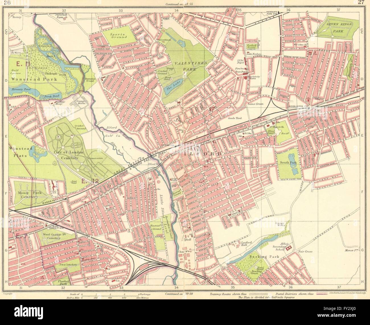 Old map of london 1930 hi-res stock photography and images - Alamy