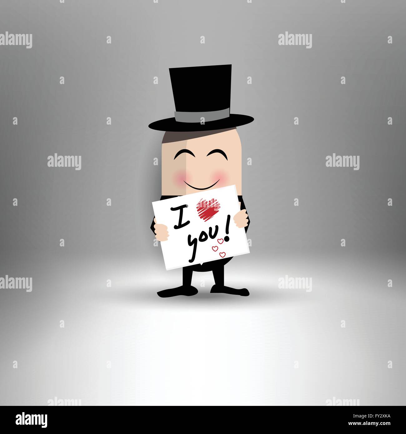 Man holding message: I love you Stock Vector Image & Art - Alamy