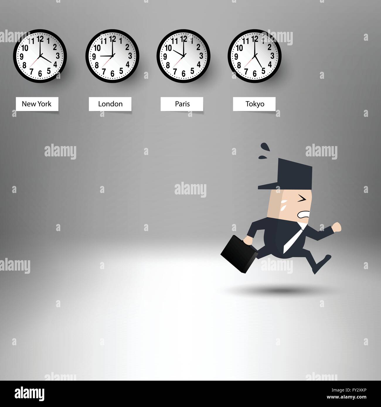Race against the clock Stock Vector Images - Alamy